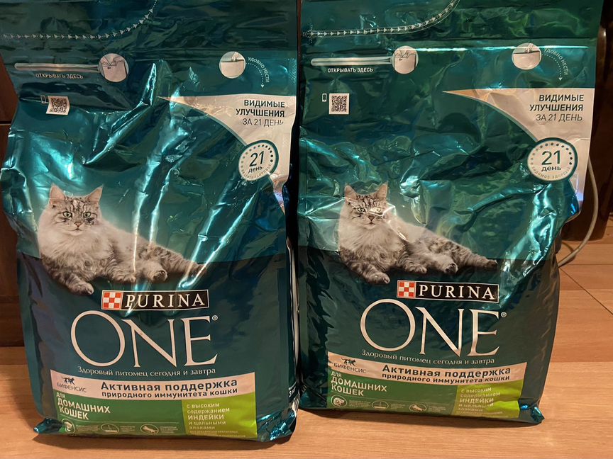 Сухой корм для кошек Purina ONE с индейкой 3 кг