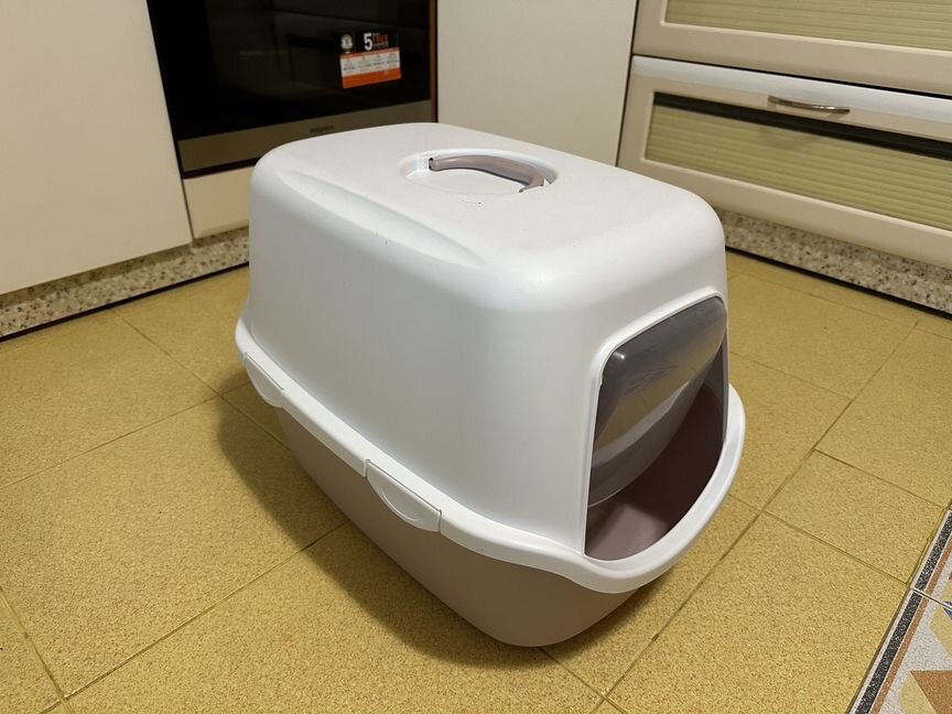 Туалет-домик для кошек Jollypaw, закрытый, новый