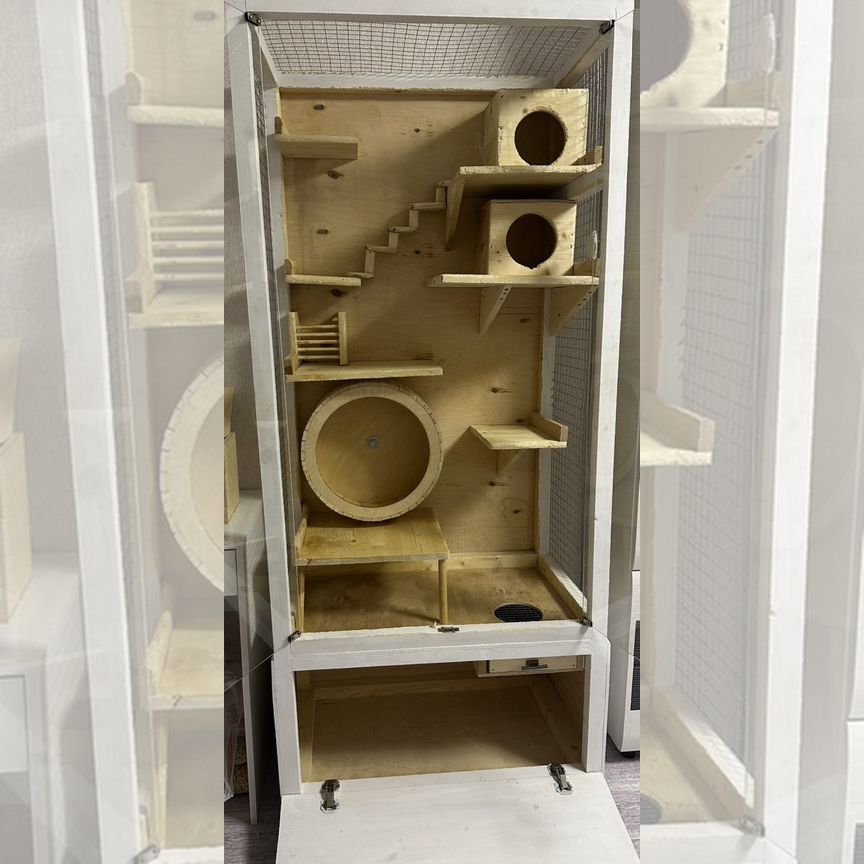 Клетка витрина для шиншиллы бу