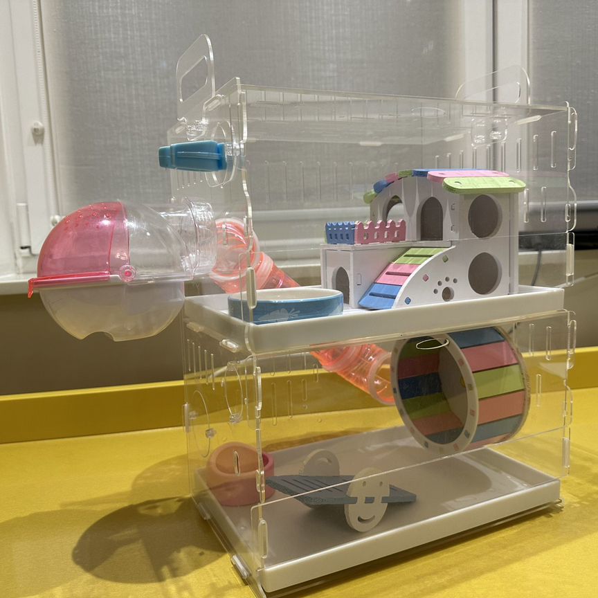 Акриловая клетка для хомяка