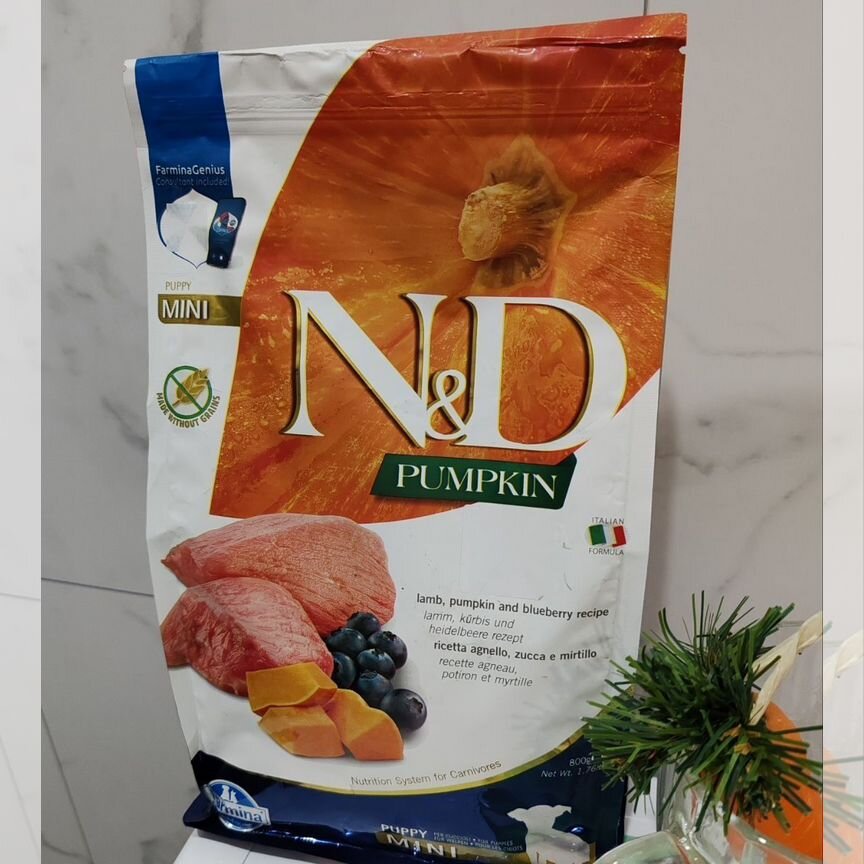 Корм Farmina Dog GF Pumpkin Puppy Mini