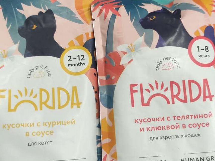 Florida(Флорида)паучи кошек и котят в ассортименте