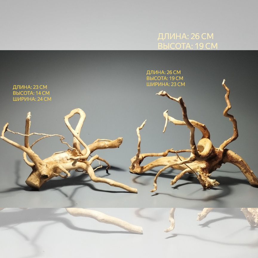 Коряги для аквариума паучий корень 2 штуки вк 42