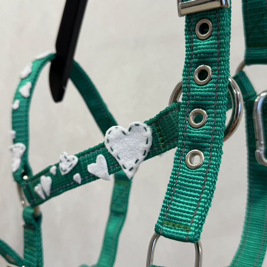 Недоуздок для лошади cob зеленый