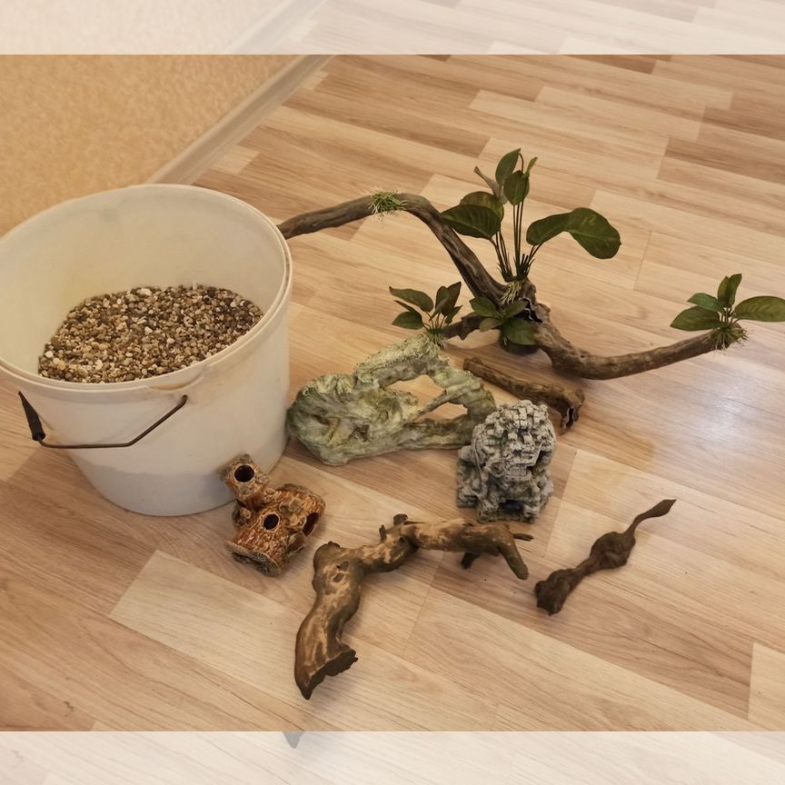 Грунт, коряги для аквариума