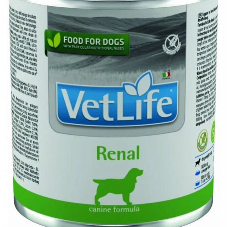 Корм Vet Life Dog Renal с курицей