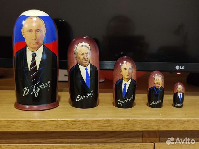 Матрешка Путин/Ельцин/Горбачёв/Сталин/Ленин купить в Москве | Хобби и ...