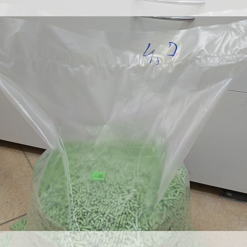 Наполнитель комкующийся зеленый чай 4,7 кг