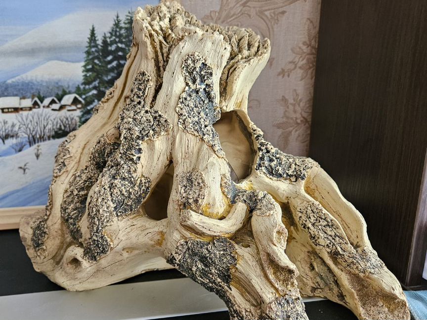 Украшение коряга керамическая в аквариум
