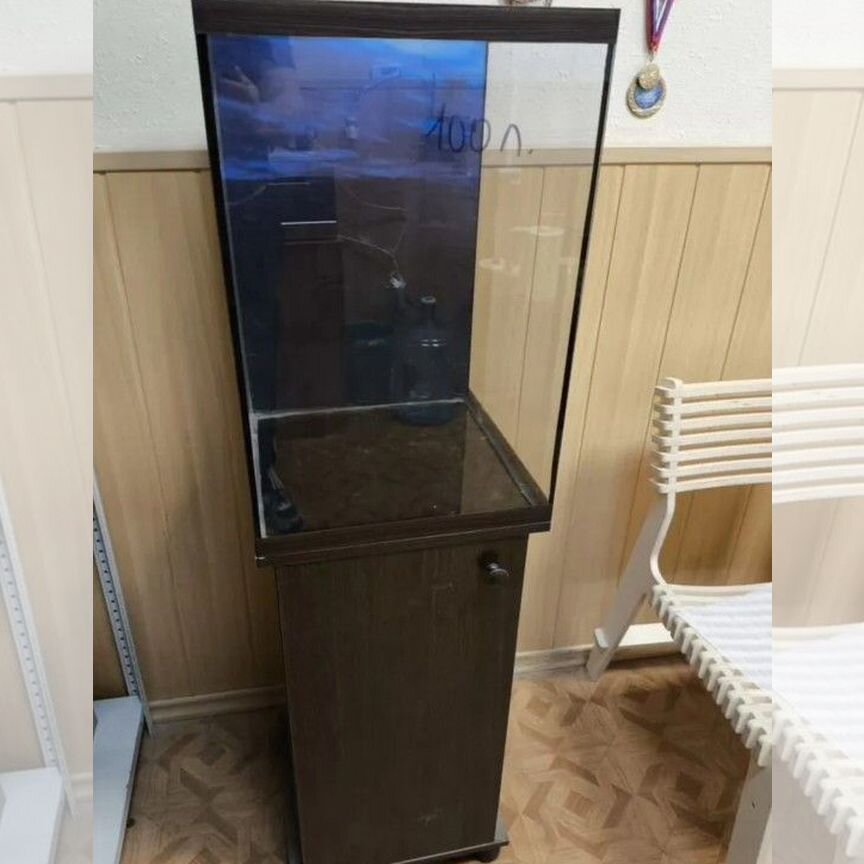 Аквариум с тумбой, новый