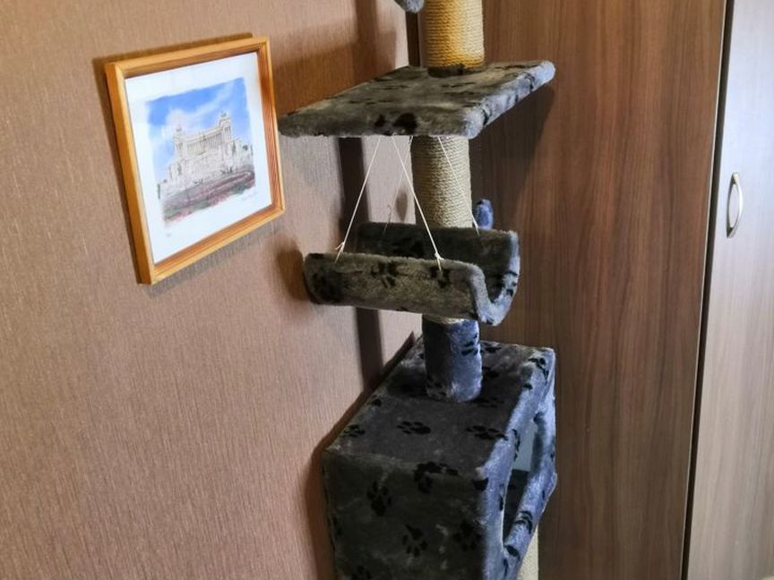 Большой домик с когтеточками 4 этажа Новый