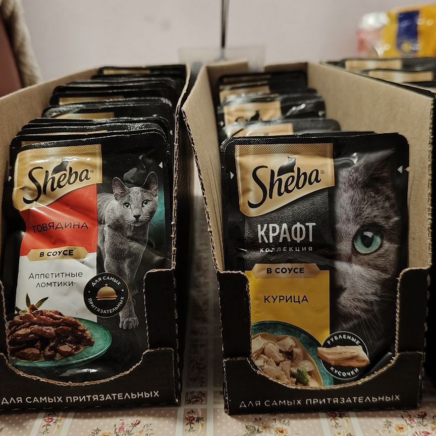 Корм для кошек sheba говядина и курица
