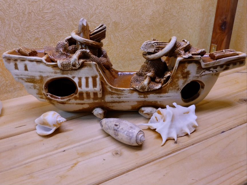 Декор для аквариума. Корабль. 32 см