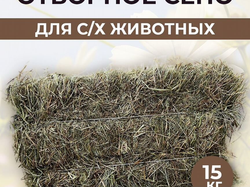 Сено разнотравье в тюках