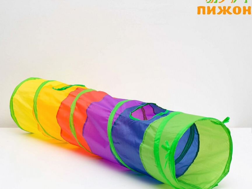 Новый Туннель для кошек Пижон с игрушкой разноцвет