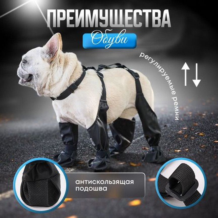 Обувь на ремнях для собак L