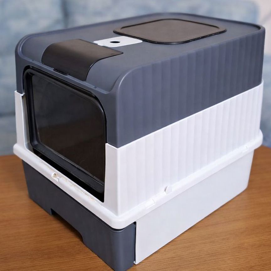 Лоток для кошек и собак закрытый с бортиками