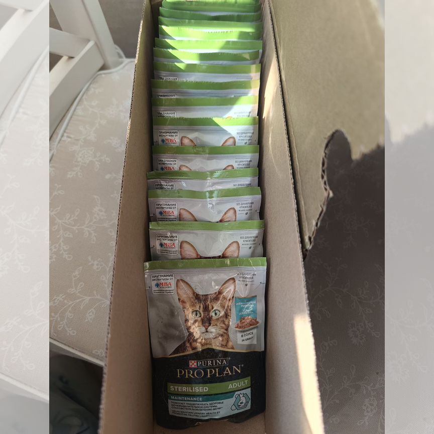 Корм для кошек влажный Pro plan с рыбой в соусе