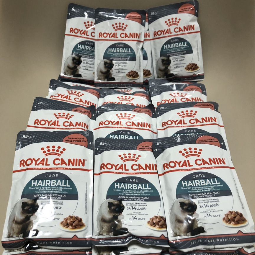 28 паучи royal canin hairball для кошек