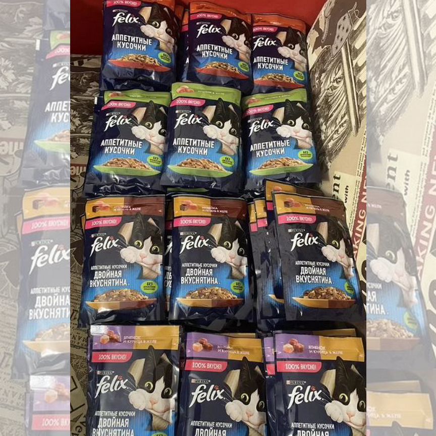 Влажный корм для кошек Felix