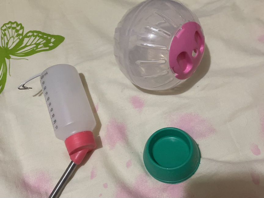 Шар поилка и миска для грызуна