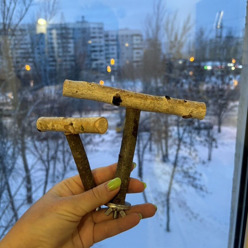 Жердочка и качели для попугая