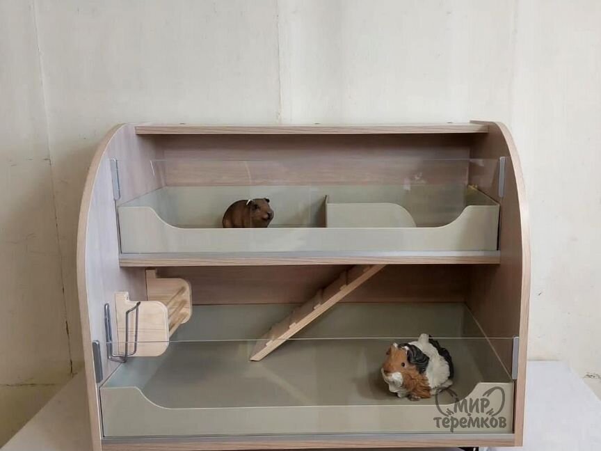 Клетка для морских свинок 80х50х60 см, ясень,круг3