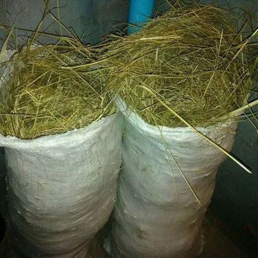 Сено в мешках