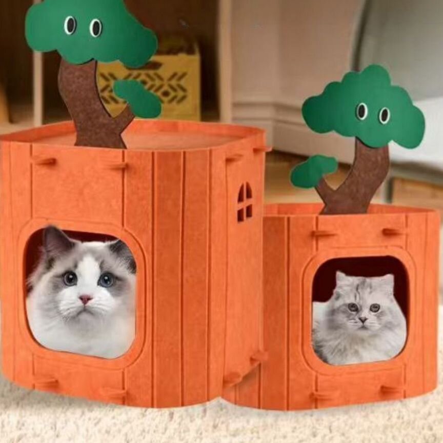Домик из фетра для кошек