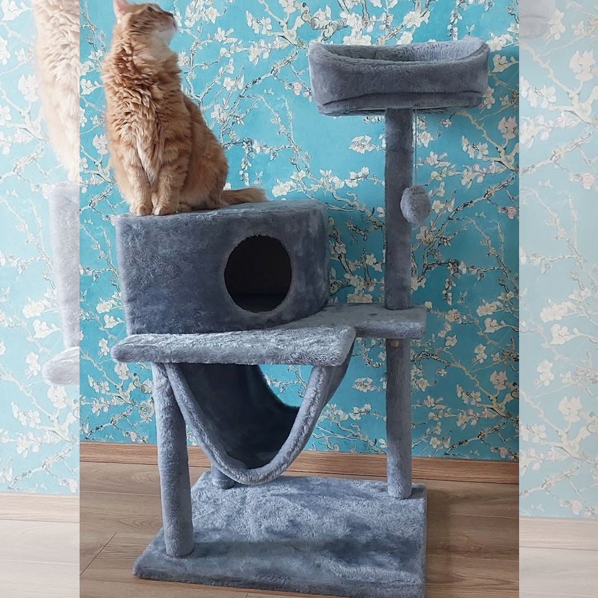 Кошачий игровой комплекс с когтеточкой