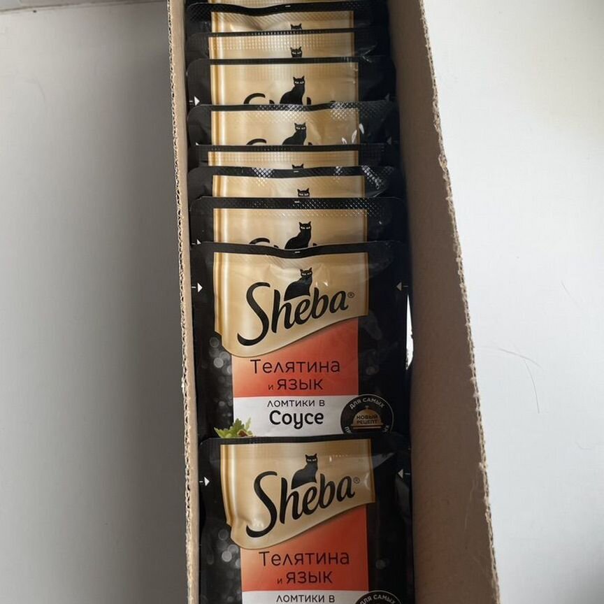 Корм для кошек Sheba мягкий Телятина и язык