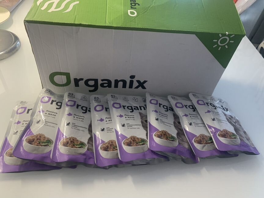 Корм organix паучи лосось в деле