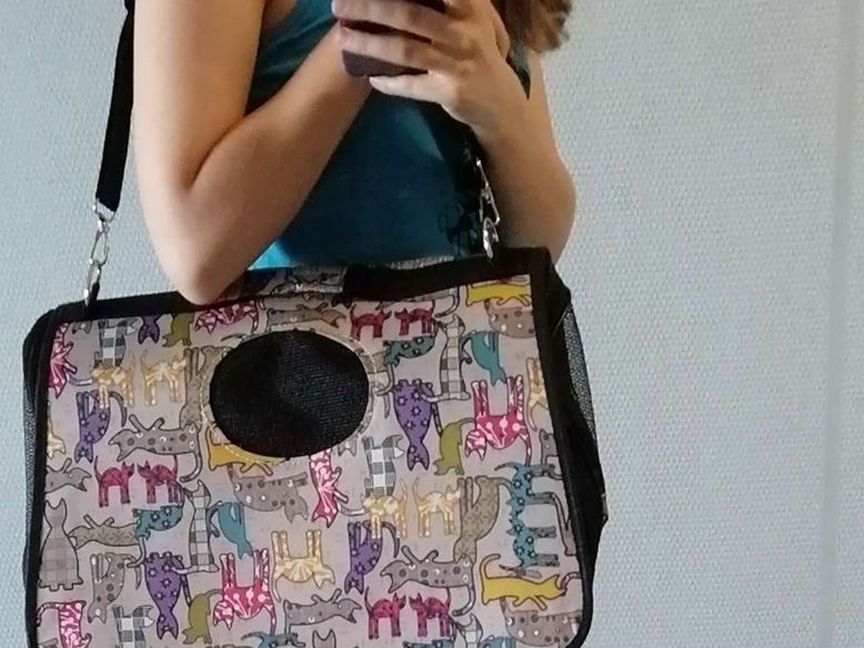 Модная переноска для кота длина 45x35x20