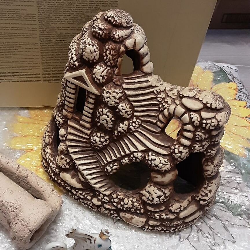 Грот,кувшин декор для аквариума
