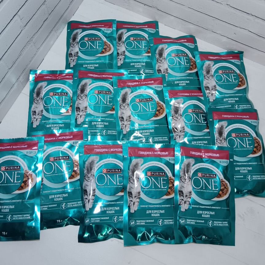 Влажный корм для кошек, Purina one, 14 шт