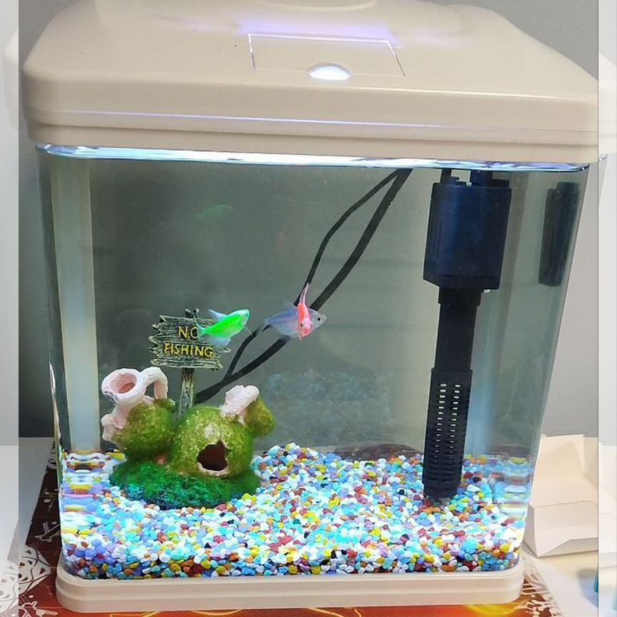 Аквариум barbus 9 литров с фильтром и подсветкой