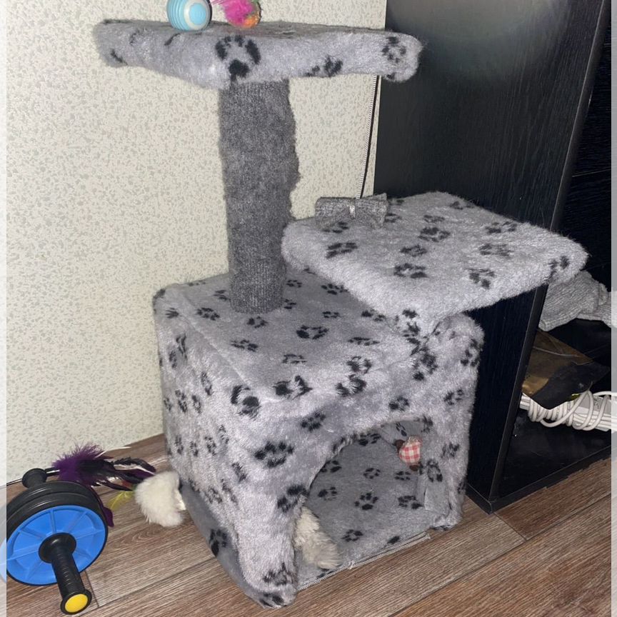 Когтеточка домик для кошки бу