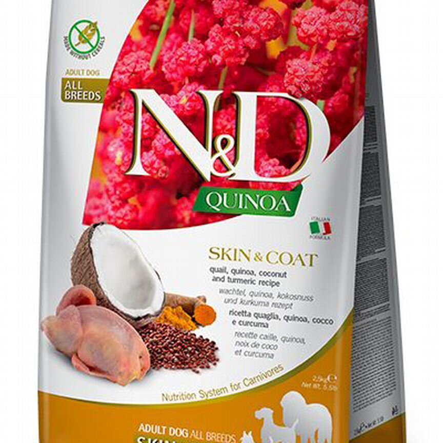Farmina N&D Quinoa skin & coat quail 7 кг