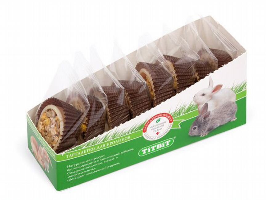 Titbit тарталетки с яблоком и манго, 8шт. (кролик)