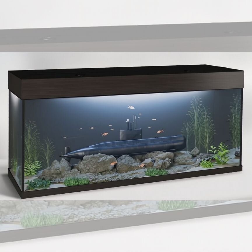 Аквариум 240 литров с крышкой и освещением