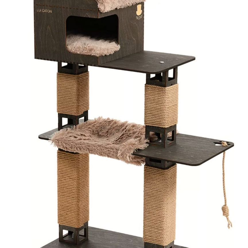 Когтеточка с домиком и гамаком