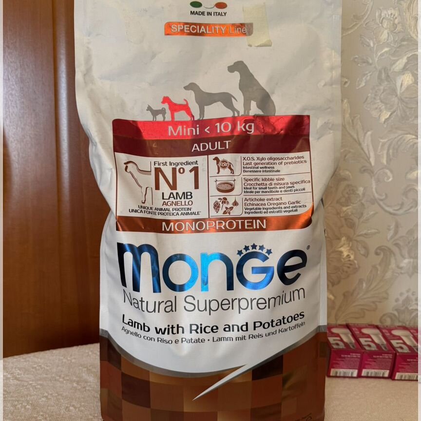 Корм для собак Monge для взр. собак мелких пород
