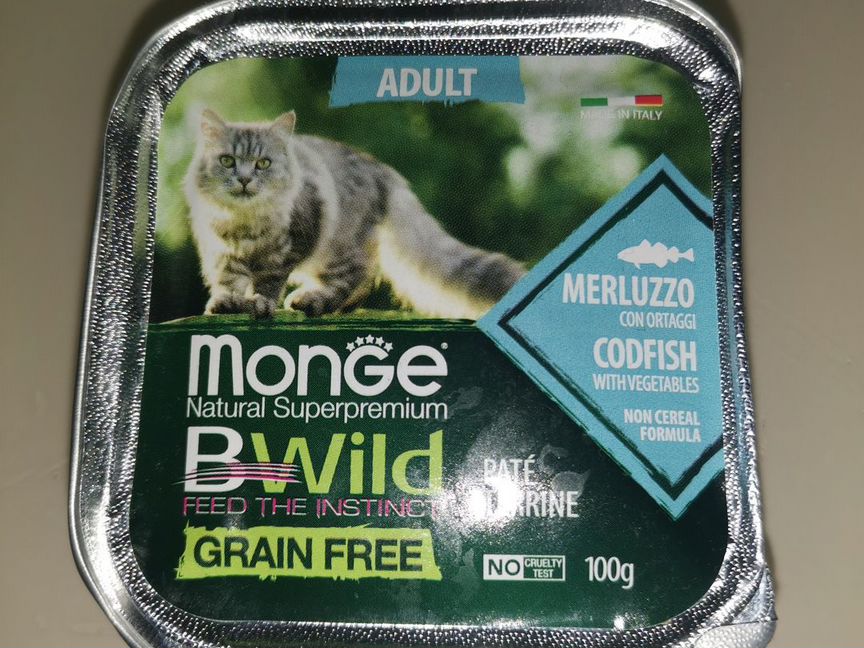 Консервы monge CAT bwild adult, 100 г
