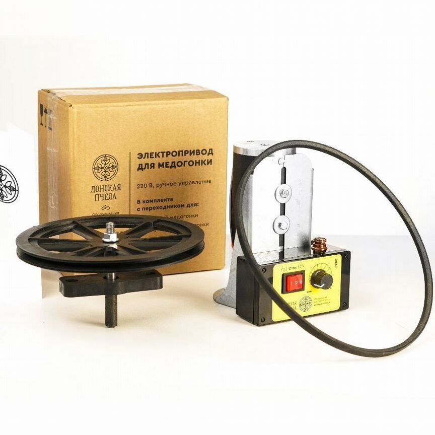 Электропривод медогонки 220В таймерный редукторный