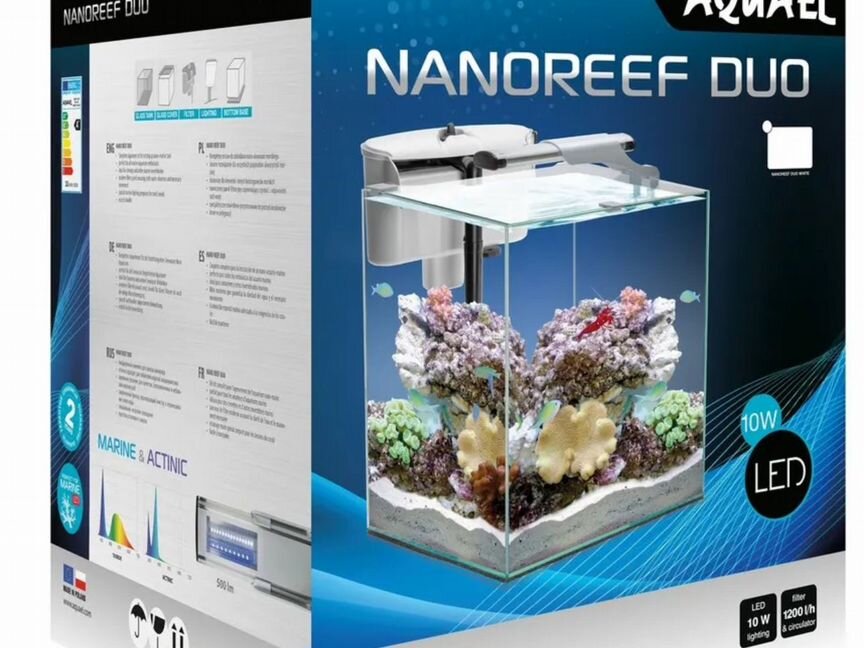 Aquael Aквариум с тумбой nano reef DUO LED 2.0 49л
