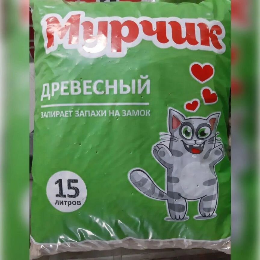 Наполнитель для кошачьего туалета Древестный Мурчи
