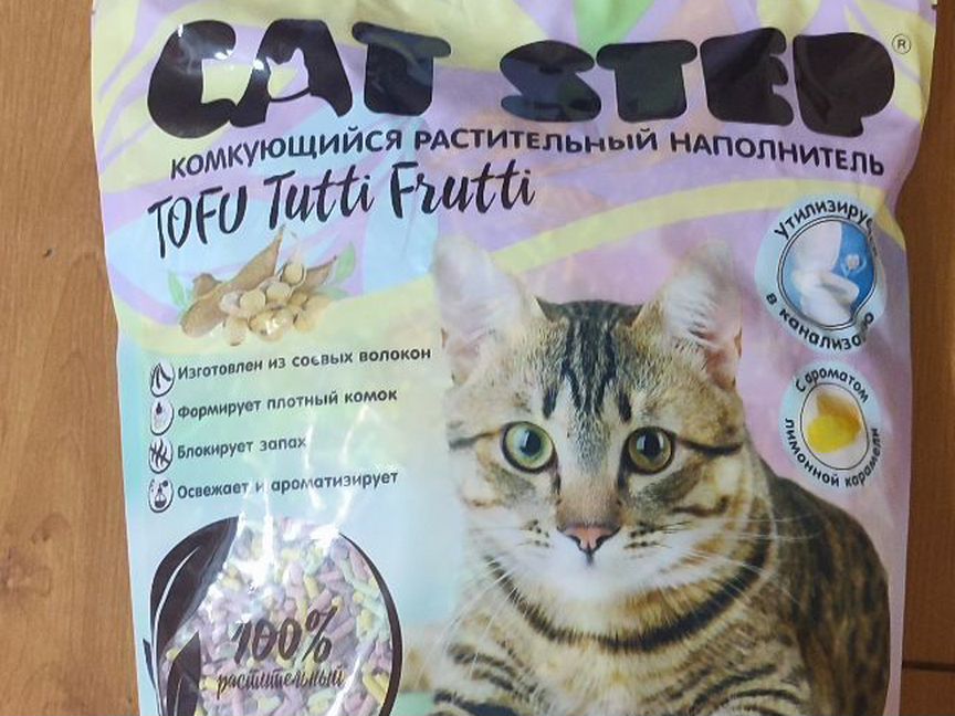 Наполнитель комкующийся соевый CAT step