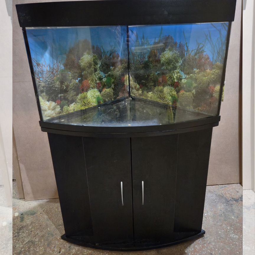 Аквариум с тумбой угловой 130л