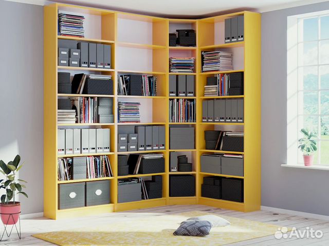 Стеллаж Билли для книг угловой без стекла Икеа купить в Екатеринбурге ...