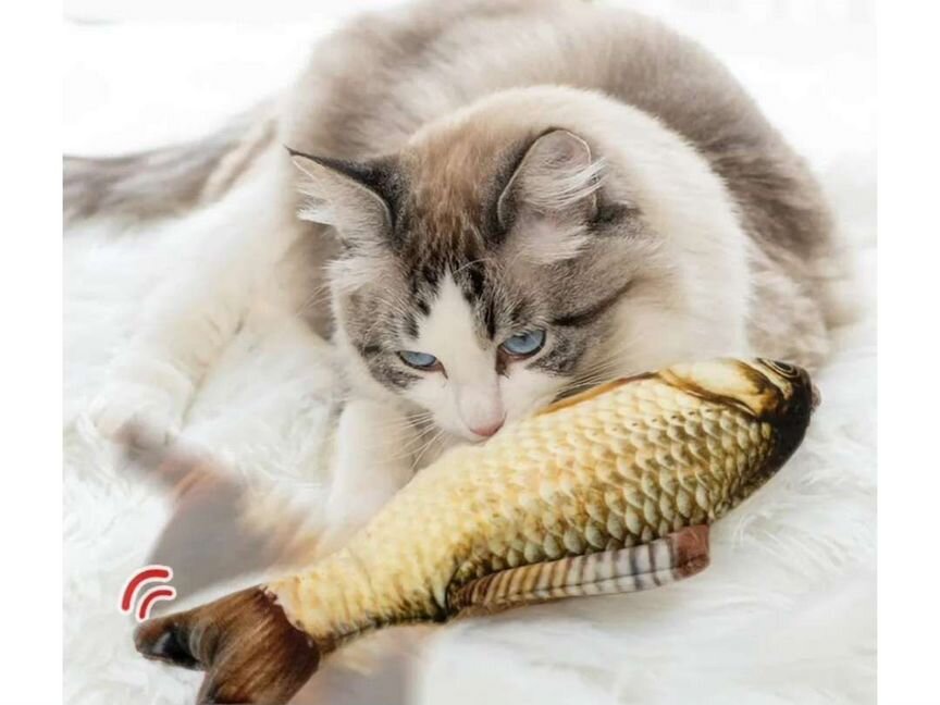 Интерактивный карась игрушка для кошек